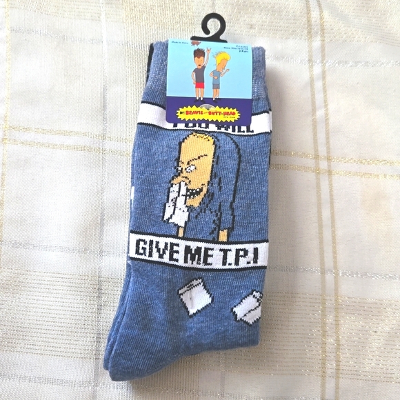 MTV | Underwear & Socks | Nwt Beavis Butthead Give Me Tpi 2 Pk Socks ...